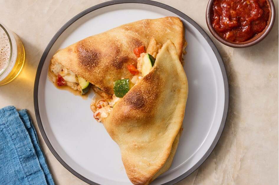Zucchini & Red Pepper Calzones